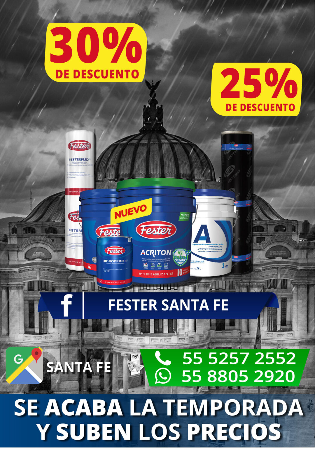 Fester Santa Fe | Vamos a tu Casa y Cotizamos ¡Gratis!